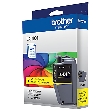 Brother LC401 Yellow Ink Cartridge LC401Y - Office Depot