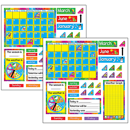 TREND Year Around Calendar Bulletin Board Sets 17 12 x 23 14 Assorted ...