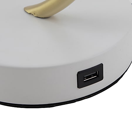 Realspace Belsi Executive Shaded Desk Lamp With USB Charging Port 19 H ...