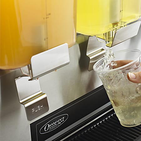 Omega Double 3 Gallon Bowl Drink Dispenser Silver - Office Depot