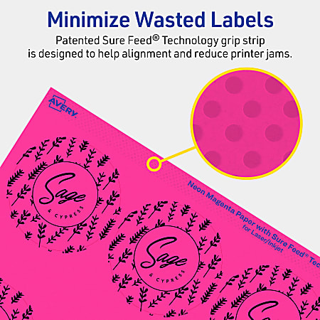 Avery Print To The Edge Labels With Sure Feed Technology 94502 NMP80 ...