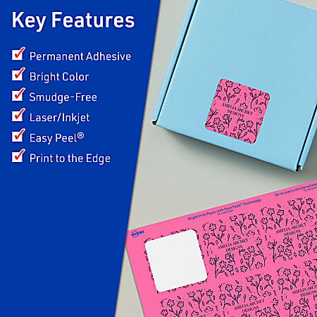 Avery Print To The Edge Labels With Sure Feed Technology And Easy Peel ...