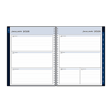 2026 Blue Sky WeeklyMonthly Planner 8 12 x 11 PassagesSolid Navy ...