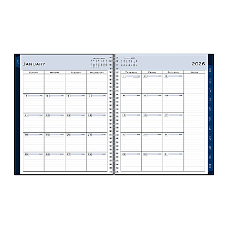 2026 Blue Sky WeeklyMonthly Planner 8 12 x 11 PassagesSolid Navy ...