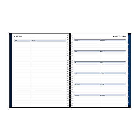 2026 Blue Sky WeeklyMonthly Planner 8 12 x 11 PassagesSolid Navy ...