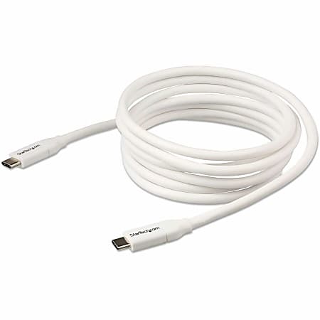 StarTech.com 2m 6 ft USB C to USB C Cable w 5A PD MM White USB 2.0 USB ...