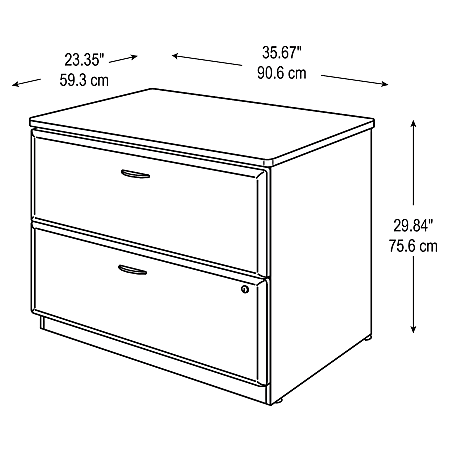 Bush Business Furniture Office Advantage Lateral File Cabinet, 36"W ...