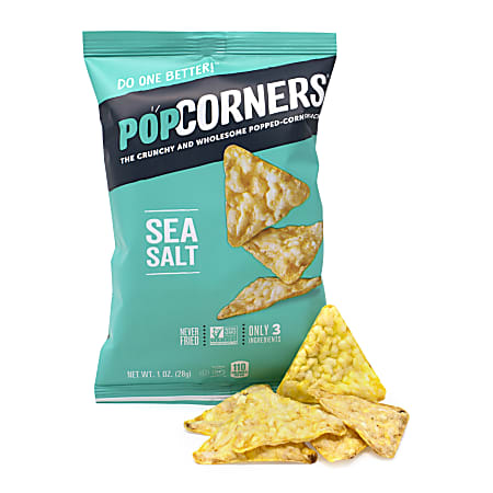 PopCorners Popped Corn Sea Salt Snack Bags 1 Oz Box Of 40 Bags - Office ...
