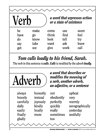 Barker Creek Grammar Activity Book Verbs And Adverbs Grades 1 To ...
