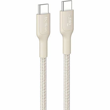 Belkin BoostCharge Pro Braided USB C To USB C 240W Charging Cable Sand ...