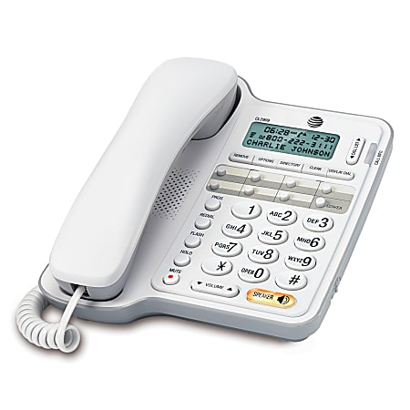 AT T CL2909 Corded Phone with Speakerphone and Caller IDCall Waiting ...