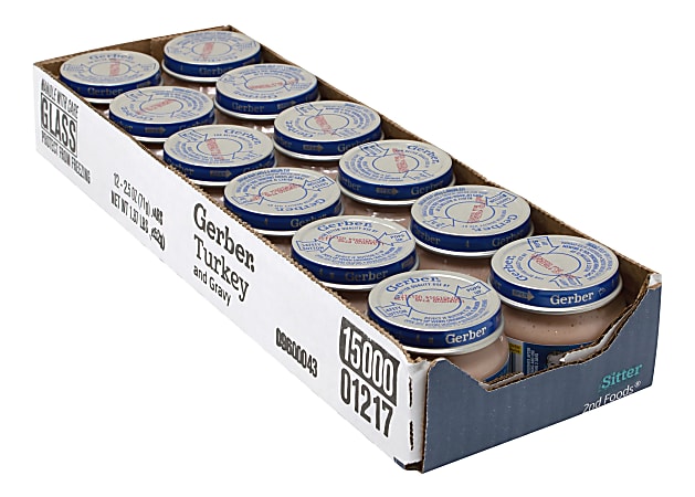Gerber 2nd Foods Strained Turkey And Gravy Infant Puree 2.5 Oz Pack Of ...
