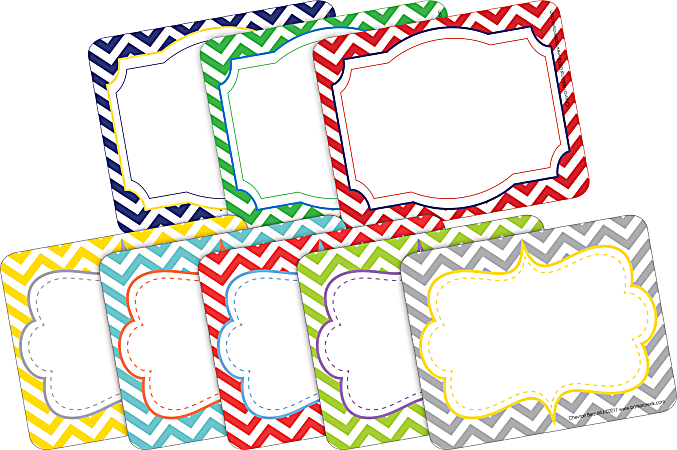 Barker Creek Name Tags 2 andfrac34 x 3 andfrac12 Chevron 45 Name Tags ...