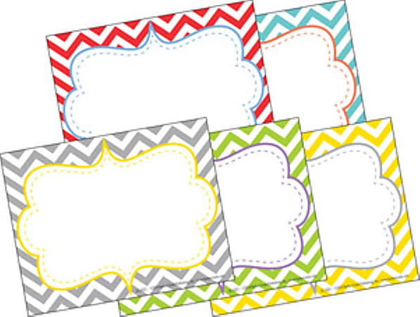 Barker Creek Name Tags 2 andfrac34 x 3 andfrac12 Chevron 45 Name Tags ...
