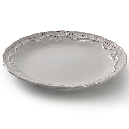 Modern Southern Home Capri 6 Piece Stoneware Embossed Dinner Plate Set ...