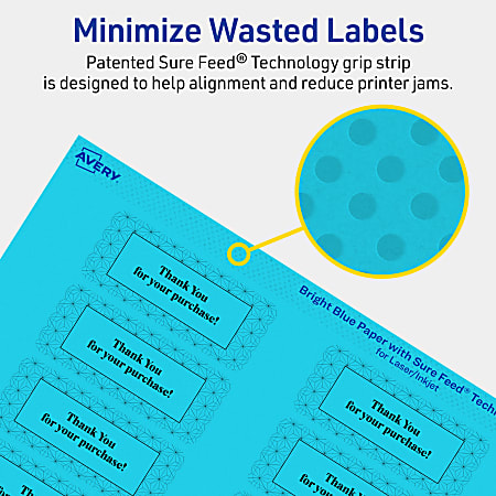 Avery Print To The Edge Labels With Sure Feed Technology And Easy Peel ...