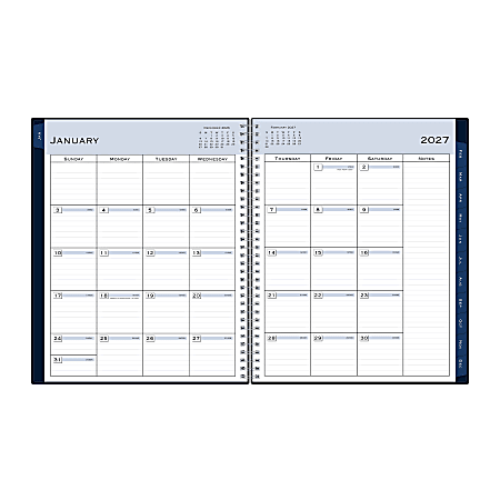 2027 Blue Sky Passages Solid Navy WeeklyMonthly Planning Calendar 8 ...