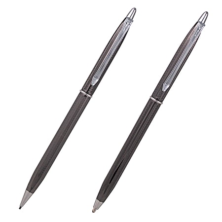 Yafa Largo Ballpoint Pen And Pencil Set Gunmetal - Office Depot