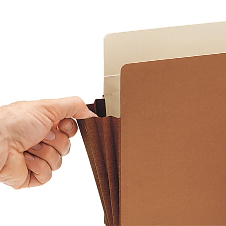 Smead Extra Wide Redrope End Tab File Pocket With Dark Brown Tear ...