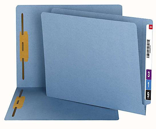 Smead End Tab Fastener Folders Letter Size 100 Recycled Blue Pack Of 50 ... Smead End Tab Fastener Folders Letter Size 100 Recycled Blue Pack Of 50 ...