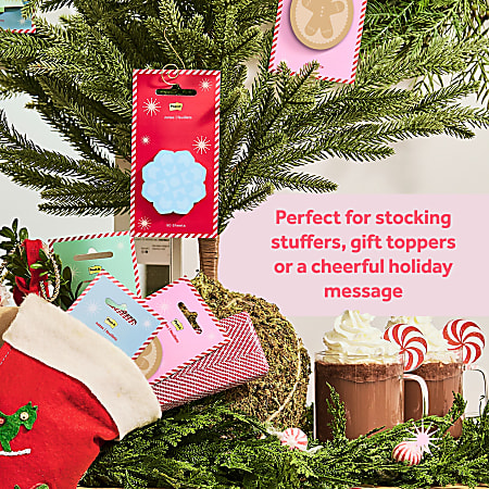 Post it Jingle Sticky Notes Snowflake Design 2 x 2 1 Snowflake Shaped ...