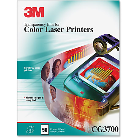3M Transparency Film For Color Laser Printers Box Of 50 - Office Depot