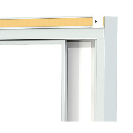 Ghent Horizontal Sliding Panel Magnetic Dry Erase Whiteboard Porcelain ...