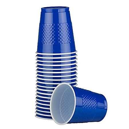JAM PAPER Plastic Party Cups 12 oz Blue 20 GlassesPack - Office Depot