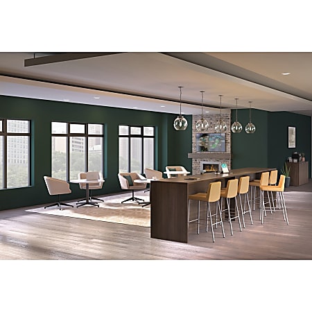 HON Preside Boat Shaped Conference Table Top 168 W Mahogany - Office Depot