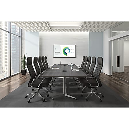 HON Preside Boat Shaped Conference Table Top 168 W Mahogany - Office Depot