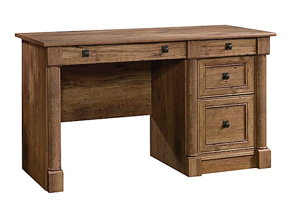 Sauder Palladia 54 W Computer Desk Vintage Oak Office Depot