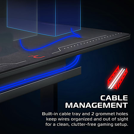 RESPAWN 1048 Gaming Desk 48in Computer Desk With Mouse Pad PC ...