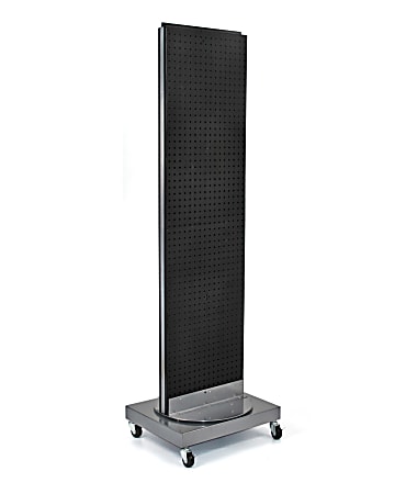 Azar Displays 2 Sided Pegboard Floor Display With Revolving Wheeled ...