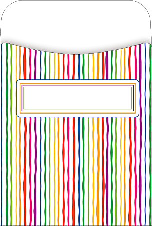 Barker Creek Peel Stick Library Pockets 3 x 5 Stripes Pack Of 60 ...