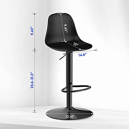 FlexiSpot BS1B Stool Black 31 12 H x 14 58 W x 13 D - Office Depot