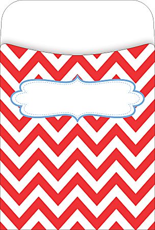 Barker Creek Peel Stick Library Pockets 3 x 5 Beautiful Chevron Pack Of ...