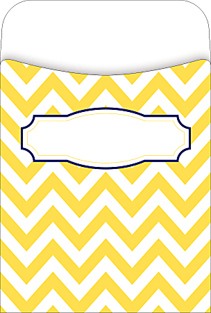 Barker Creek Peel Stick Library Pockets 3 x 5 Nautical Chevron Pack Of ...