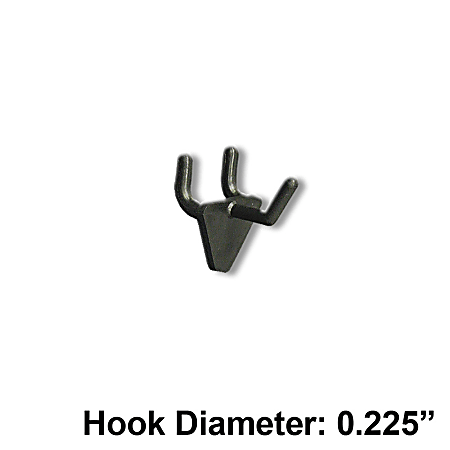 Azar Displays Glass Filled Nylon Hooks 1 Black Pack Of 50 Hooks ...