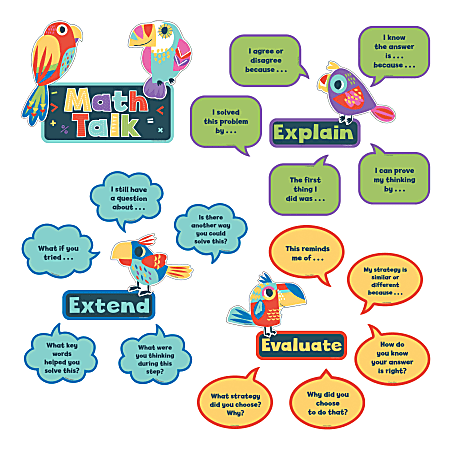 Carson Dellosa Math Talk Mini Bulletin Board Set Grades K 5 - Office Depot