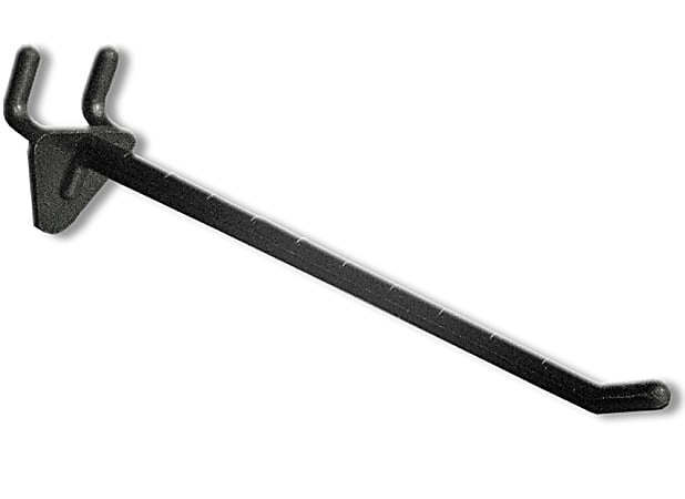 Azar Displays Glass Filled Nylon Hooks 6 Black Pack Of 50 Hooks - ODP ...