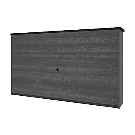 Bestar Norma Hutch 40 716 H x 71 W x 12 12 D BlackBark Gray - Office Depot