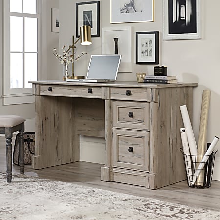 Sauder Palladia 54 W Computer Desk 54 W Split Oak - Office Depot