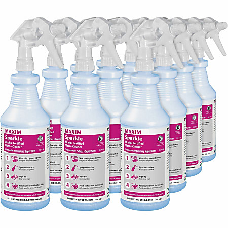 Midlab Sparkle Alcohol Fortified Glass Cleaner Ready To Use Liquid 32 ...