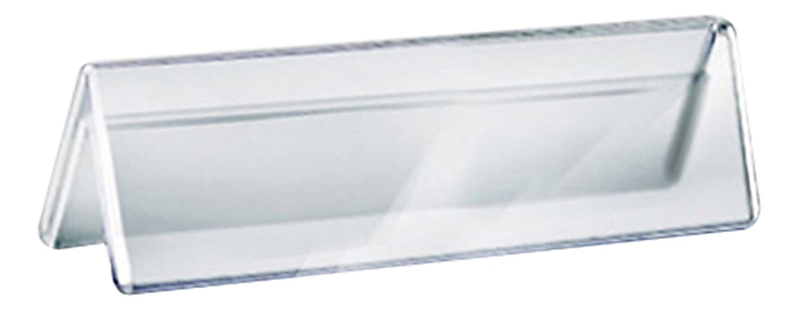 Azar Displays 2 Sided Acrylic Name Plates 2 x 6 Clear Pack Of 10 Name ...