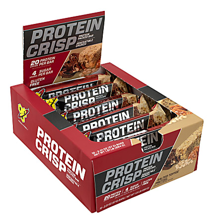 FINISH FIRST Protein Crisp Protein Bar Salted Toffee Pretzel 2.01 oz 12 ...