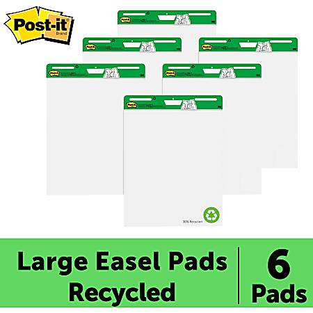 Post it Self Adhesive Easel Pad 25 x 30 30 Sheets Per Pad Pack Of 6 ...