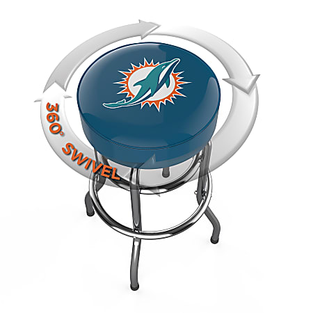 Imperial NFL Backless Swivel Bar Stool Miami Dolphins - Office Depot