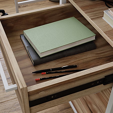 Sauder Nova Loft 49 W Single Pedestal Computer Desk Kiln Acacia ...