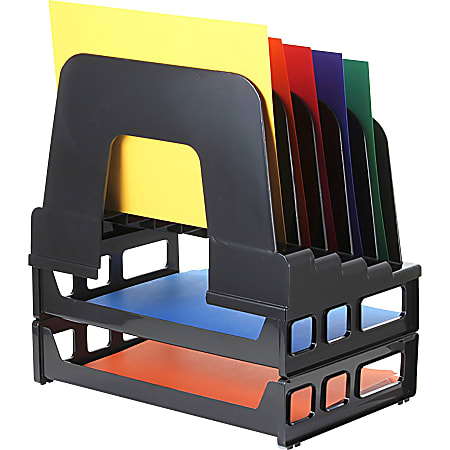 OIC TrayIncline Sorter Combo Black - Office Depot