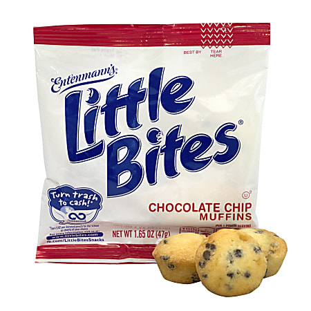 National Brand Entenmanns Little Bites Chocolate Chip Muffins Pack Of ...